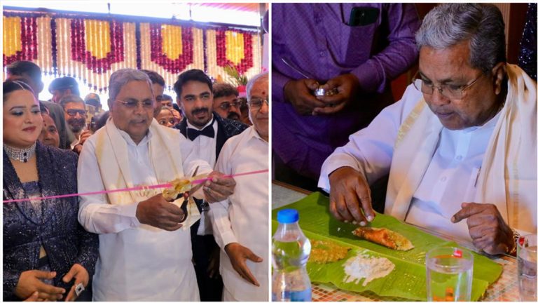 ಬೆಂಗಳೂರಲ್ಲಿ ಮೈಲಾರಿ ದೋಸೆ ಹೋಟೆಲ್‌ ಶಾಖೆ ಉದ್ಘಾಟಿಸಿ ದೋಸೆ ಸವಿದ ಸಿಎಂ ...
